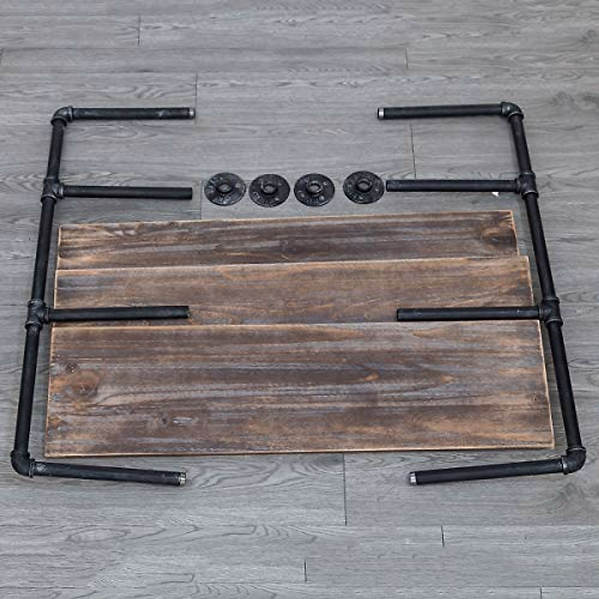 Industrial Pipe Shelving Wall Mounted,36in Rustic Metal Floating Shelves,Steampunk Real Wood Book Shelves,Wall Shelf Unit Bookshelf Hanging Wall Shelves,Farmhouse Kitchen Bar Shelving(3 Tier)