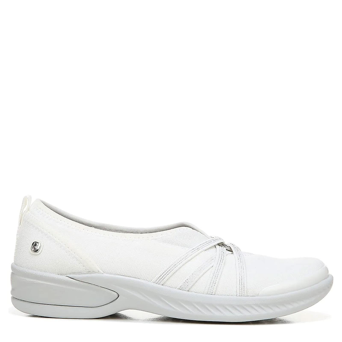 BZees Womens Niche Ballet Flat Bright White 7.5 W