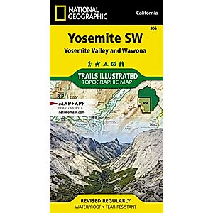 Yosemite SW: Yosemite Valley and Wawona Map (National Geographic Trails Illustrated Map, 306)
