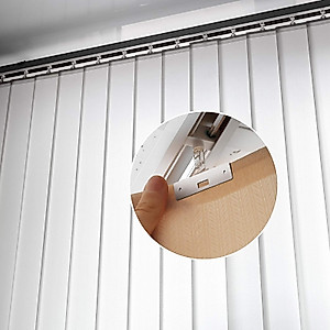 80 Pieces Vertical Blind Repair White Vane Savers Blind Repair Clips Curved Repair Clips Window Blinds Replacement Slats Vertical Blind Repair Tabs for Fixing Vertical Window Shades Slats