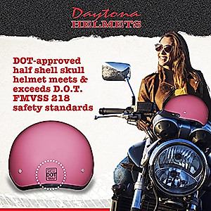 Motorcycle Helmet Half Skull Cap - Lightweight & Stylish DOT Approved Helmets for Adults - Perfect for Men and Women Riders - Comfortable & Secure Fit- Stylish Protection for Everyday Riding
