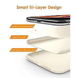 DTTO Compatible with iPhone XR Case, Ultra Slim Soft Premium Liquid Silicone [Military Grade Drop Protection] Full-Body Protective Bumper Case for iPhone XR 6.1 inch (Milk White)