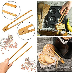 7 Pcs Owl Bamboo Cooking Spoons with Holder, Owl Kitchen Decor Owl Kitchen Gifts Owl Gift Cat Mom Gifts Owl Decor Owl Gifts for Owl Lovers, Women, Bamboo Cooking Housewarming Wedding Birthday