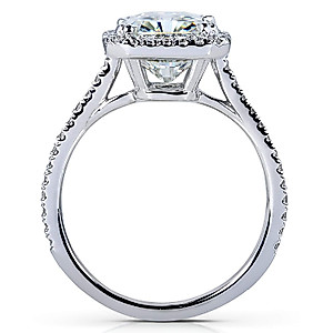 Kobelli Radiant-cut Moissanite Engagement Ring 3 CTW 14k White Gold, Size 5.5, White Gold