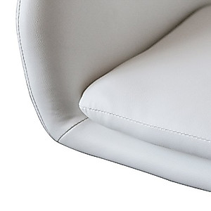 IDS Online Faux Leather Office Desk Swivel Chair, White