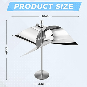 greenight 2 Pack Reflective Kites, Upgraded Wind Spinning Reflective Kites for Yard, Garden, Rooftop and Vegetable Gardens, All Birds Such as Woodpeckers and Pigeons Will Leave