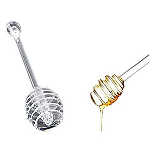 2 Pack BPA Free Honey and Syrup Dipper Stick Server Honey Spoon