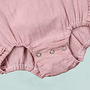 Puloru Baby Girl First Birthday Outfit ONE 1st Birthday Bodysuit Ruffle Romper with Headband Cake Smash Outfit (A Pink, 6-12 Months)