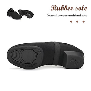 TINRYMX Womens Latin Dance SHOS Closed Toe Ballroom Salsa Tango Teaching Practice Dancing Shoes,US 7