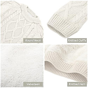 LOSORN ZPY Toddler Baby Boy Girl Cable Knit Pullover Sweater Warm Sweatshirt White 90