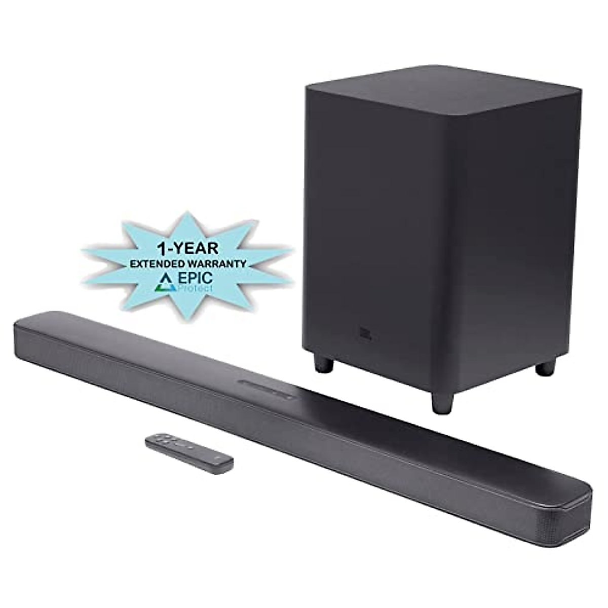 JBL BAR-5-1-SURROUND 5.1 Channel MultiBeam Sound Technology Soundbar with an Additional 1 Year Coverage by Epic Protect (2017)