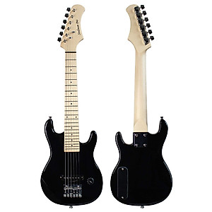 YMC 30" Kids Electric Guitar Pack With 5-Watt Amp, Gig Bag,Strap,Cable,Strings,Picks,and Wrench,Guitar Combo Accessory Kit-Black