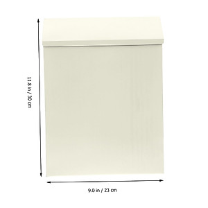 Generic Iron Letter Container Home Mailbox Wall Mounted Security Mailbox Letter Box High Capacity Mailbox White/Red Post Box, 30x23cm (M2Y1732K17H2GFY)