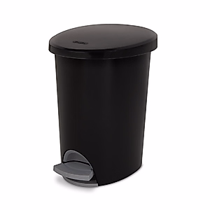 Sterilite 2.6 Gal./9.8 L Ultra StepOn Wastebaskets, 2.6 Gallon, Black