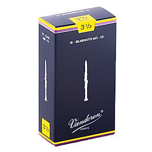 Vandoren CR1135 Eb Clarinet Traditional Reeds Strength 3.5; Box of 10
