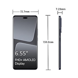 Xiaomi 13 Lite 5G + 4G LTE (256GB + 8GB) Global Unlocked 6.55" 50MP (Tmobile Mint Tello Global Market) + (Fast Car 51W Charger) (Lite Black (Global))