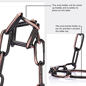 Fantasee - Suspending Magic Chain Wine Holder, Stainless Steel Floating Illusion Wine Rack Bottle Holder Novelty Gift for Kitchen Home Decoration Wine Lover (Magic Chain - Gold)