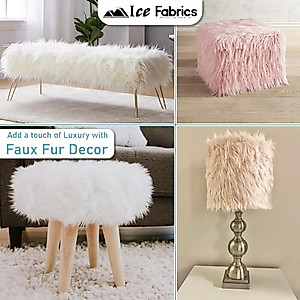 Ice Fabrics Craft Faux Fur Fabric Pre Cut Rolls - 2"x60" Fur Ribbon Mohair Fabric Strips - Super Soft and Fuzzy - Perfect for Crafts, Costumes & Decoration - Royal Blue - 2x60