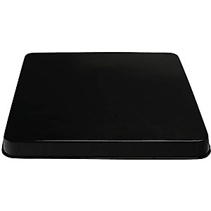 Reston Lloyd G-105-B Square Gas Stove Burner Covers, Set of 4, Black, 9" x 0.75" x 9" (Length x Width x Height)