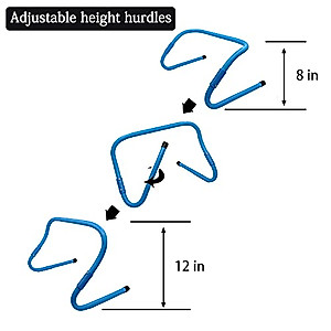 MLCINI Agility Ladder 1 Agility Training Equipment 1 Resistance Parachute 4 Adjustable Hurdles 12 Disc Cones 1 Jump Rope 3 Resistance Band 1 Yoga Band Agility Speed Training Equipment for Youth&Adults