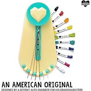 Choose Friendship, My Friendship Bracelet Maker® (New and Improved), an American Original | 20 Pre-Cut Threads - Up to 8 Bracelets | Craft Kit, Kids Jewelry-Making Kit, Gifts for Girls (Taffy)