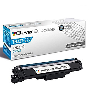 CS Compatible Replacements for Brother TN-223 TN-227 TN223 TN227 High Yield (Cyan) with Chip