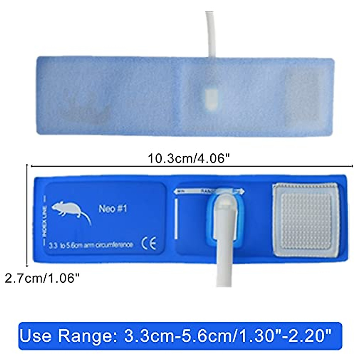 2 Pcs Veterinary Blood Pressure Cuffs Reusable Pet Sphygmomanometer Cuff Accessories for Hamster - Animal Monitor Cuff Set with 2 Kinds of Interfaces (Hamster)