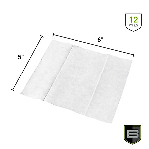 Breakthrough Clean Technology Multi-Purpose CLP Gun Cleaning Wipes - Firearm Cleaner, Lubricant, and Protectant - Perfect for Handguns and Rifles - Field and Range Accessories - 12-Pack