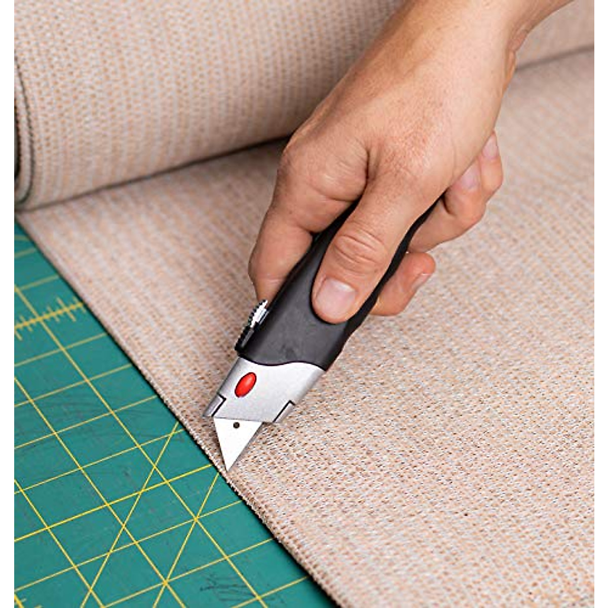 Internet's Best Premium Utility Knife - Set of 20 - Retractable Razor Knife Set – 5 Extra Blade Refills - Box Cutter Locking Razor Knife – Rubber Grip - Black