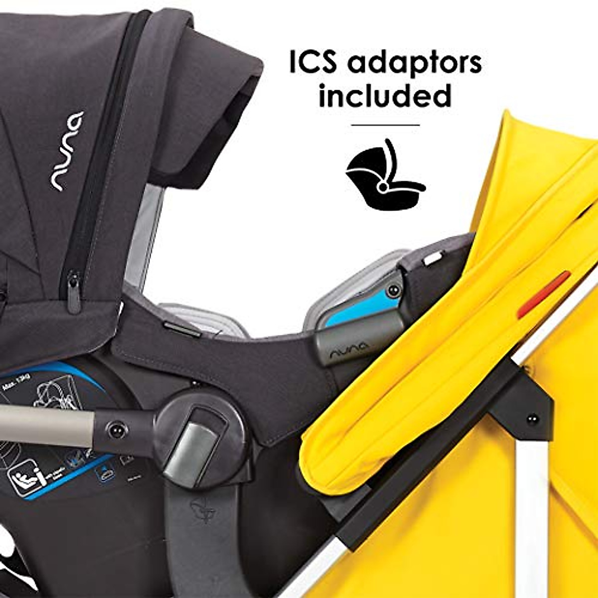 Diono Flexa Umbrella Stroller from Infant to Toddler, Freestanding Slim Fold, Lightweight Umbrella Stroller with Canopy, XL Storage Basket, Black Midnight