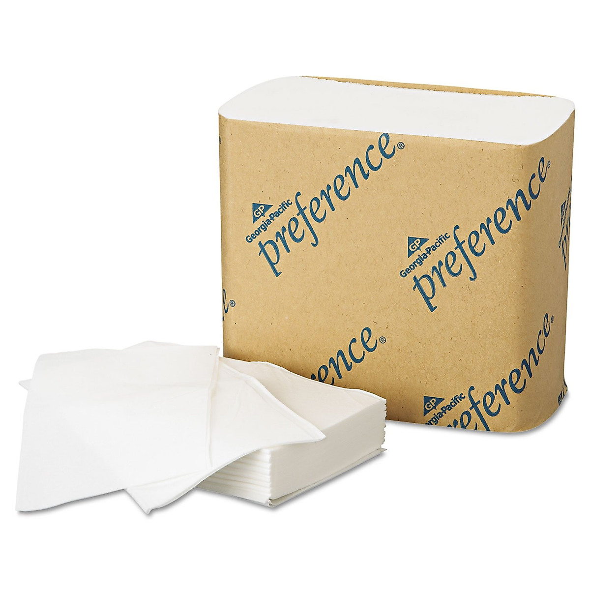 Georgia Pacific 10101 Singlefold Interfolded Bathroom Tissue, White, 400 Sheet/Box, 60/Carton