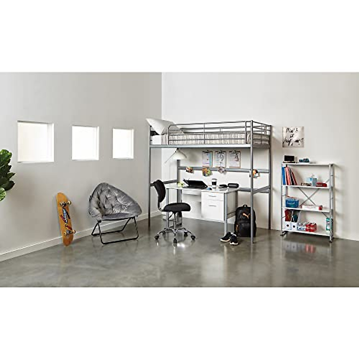 Brenton Studio® Jancy Mesh Low-Back Task Chair, Black/Chrome