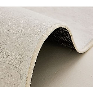 Contemporay White Irregular Shapes Area Rug for Living Room Boho Chic Soft Girls Nursery Bedroom Dining Room Floor Decor Luxury Ultra Home Office Carpet Durable Kirchen Runner Rug 5x7