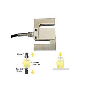 Taidacent High-Precision Weighing Sensor S Type Beam Load Cell Tension Pressure Tension and Compression Measurement Load Cell (0-300Kg)