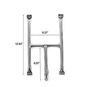 DELSbbq Stainless Steel BBQ Grill Burner Replacement for Blackstone 28 Inch Grill Top, 2 Pack Burner Tube with Screw