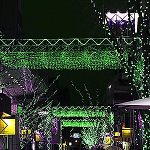 Twinkle Star 2 Pack Outdoor Solar String Lights, 39.4 FT 120 LED Solar Powered Christmas Decorative Fairy Lights with 8 Modes, Waterproof Light for St. Patrick¡¯s Day Patio Yard Wedding Party, Green