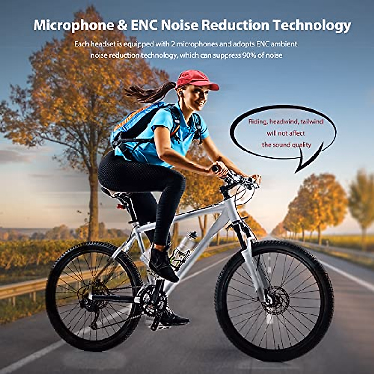 ZTE Buds- Noise Canceling Wireless Earbuds,Bluetooth Earphones,Waterproof IPX4 Low Latency in Ear Headphones-Suitable for Android and iOS,Black