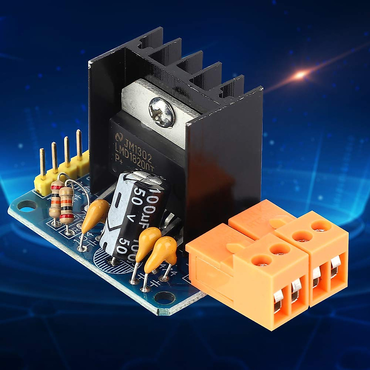 DC Motor Drive Module, LMD18200 Adjustable Speed H-Bridge Motor Drive Module Stepper Motor Drive Controller Board with Power Indication 3A 75W
