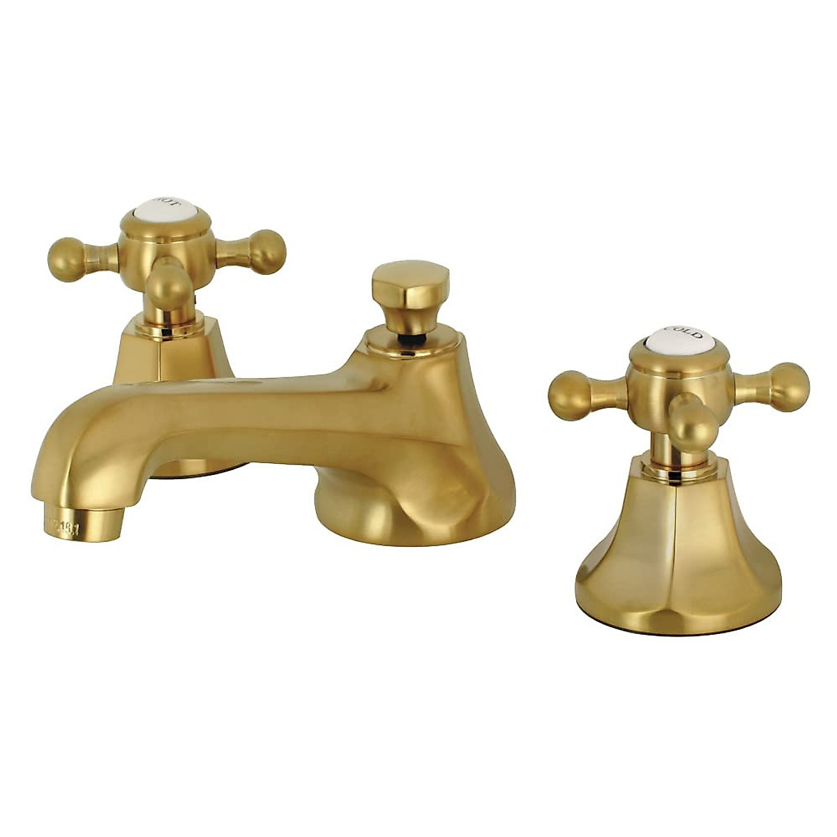 Kingston Brass KS4467BX Metropolitan Widespread Bathroom Faucet Pop-Up, Brushed Brass