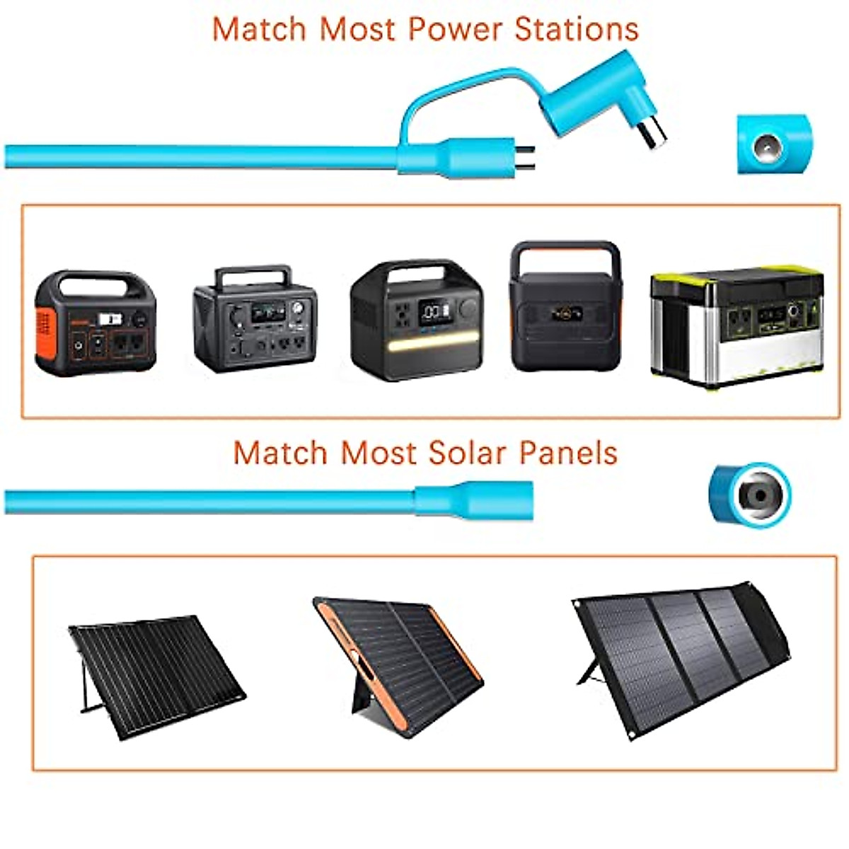 KarlKers 20Ft Jackery Extension Cable 14AWG, Waterproof Jackery Cable, DC 8mm Extension Cable, 8mm DC Power Plug With DC8020 For GZ Yeti Aker Jackery Solar Generator Portable Power Station Solar Panel