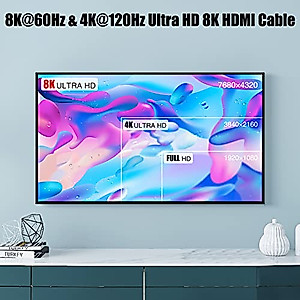 Dbilida 8K Flat HDMI Cable 10ft 2Pack, Nylon Braided HDMI 2.1 Cable Supports 4K@120Hz, 8K@60Hz, 48Gbps eARC, Dynamic HDR, HDCP 2.2 & 2.3 Compatible with DTS:X, Dolby Vision, PS5/PS4, X-Box Series X