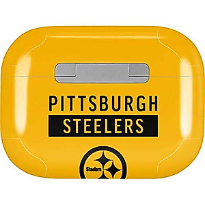 Skinit Decal Audio Skin Compatible with Apple AirPods Pro - Officially Licensed NFL Pittsburgh Steelers Yellow Performance Series Design