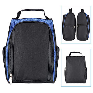 Golf Shoes Bag for Men Sport Bag - Zippered Storage Bag Travel Shoes Case carrier Tote Bag for Sport Golf Tennis and Other Accessories (Blue)
