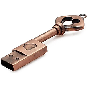 128GB USB 2.0 Flash Drive Metal Heart Key Ring Shape Waterproof Keychain USB Pen Drive Memory Stick Thumb Drives Pendrive