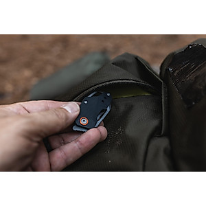 TRUE Berm Ball Bearing Keychain Knife with 1.5" Blade and G10 Handle, Black