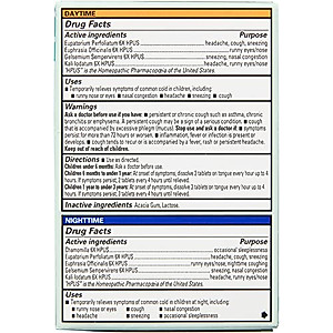 Hyland's Infant and Baby Cold Medicine, Naturals Baby Tiny Cold Tablets, Day & Night Value Pack, Decongestant and Cough Relief, 250 Quick-Dissolving Tablets