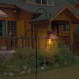 MIPON 2 Pack 78 Inch Double Shepherds Hooks for Outdoor Bird Feeder,Hanging Plants,Solar Light,Adjustable 78/62/46/30 Inch,5/8 Inch Width Heavy Duty Garden Shepards Hook