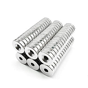 Multi-Use Refrigerator Magnets for Refrigerator Craft Project - Approximate 15x5mm with 5mm Countersunk Hole - 10Pieces