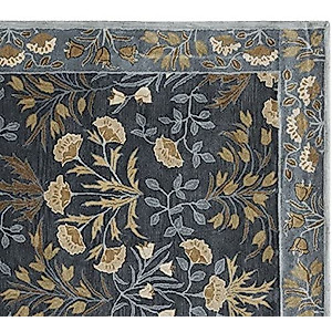 Pottery Barn 3x5 2.5x9 5x8 8x10 9x12 Adeline Blue Handmade Tufted Woolen Area Rug (9x12)