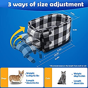 Liplove Dog Car Seat for Small Dogs, Center Console Dog Seat, Washable Dog Booster Seat, Car Seat Travel Bag for Small Cats & Dogs, Soft & Breathable Pet Car Seat